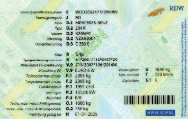 Kentekenbewijs verandert, conformiteitsbewijs bedrijfsauto's verdwijnt